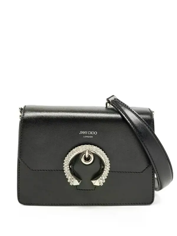 JIMMY CHOO Madeline Crystal Shoulder Bag - Black