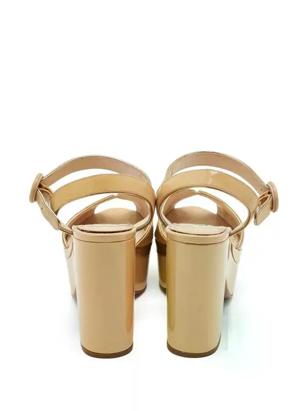 Prada Patent Leather Heeled Sandals