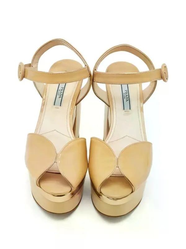 Prada Patent Leather Heeled Sandals