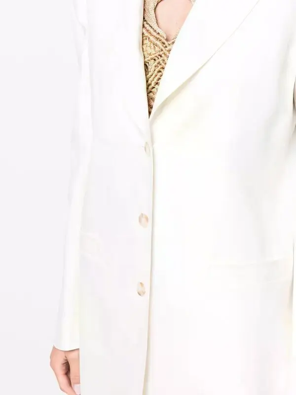 Alberta Ferretti Longline Single-breasted Blazer
