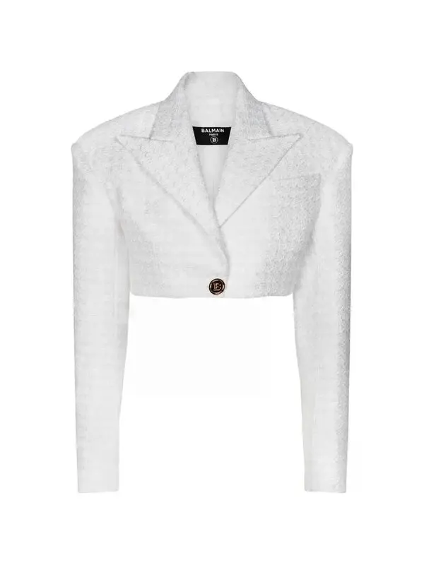 Balmain Tweed Cropped Jacket