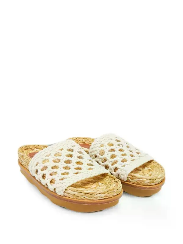 Chloé Woven Fabric Flat Slides