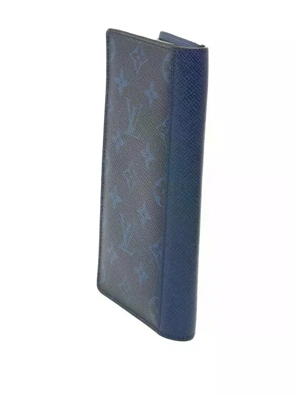 LOUIS VUITTON 2020 Monogram Taigarama Brazza Bifold Wallet Long Wallets - Blue