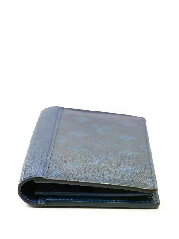 LOUIS VUITTON 2020 Monogram Taigarama Brazza Bifold Wallet Long Wallets - Blue