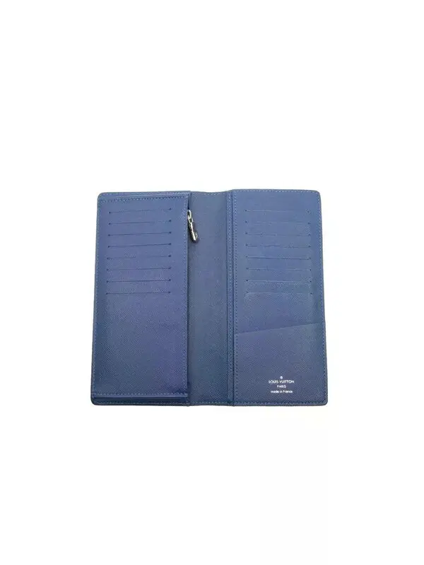 LOUIS VUITTON 2020 Monogram Taigarama Brazza Bifold Wallet Long Wallets - Blue