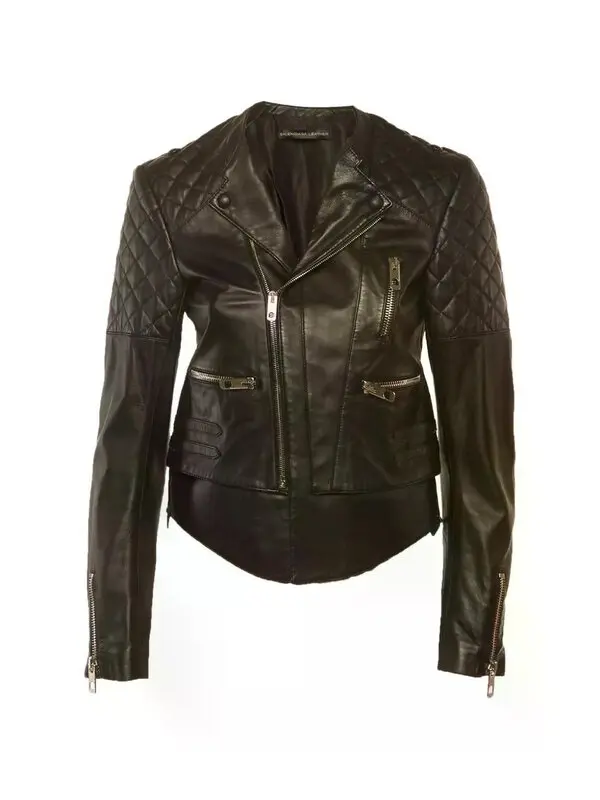 Balenciaga Quilted Lamb Leather Biker Jacket