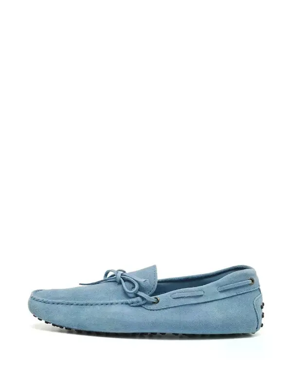 TOD'S Gommino Suede Slip-on Loafers - Blue