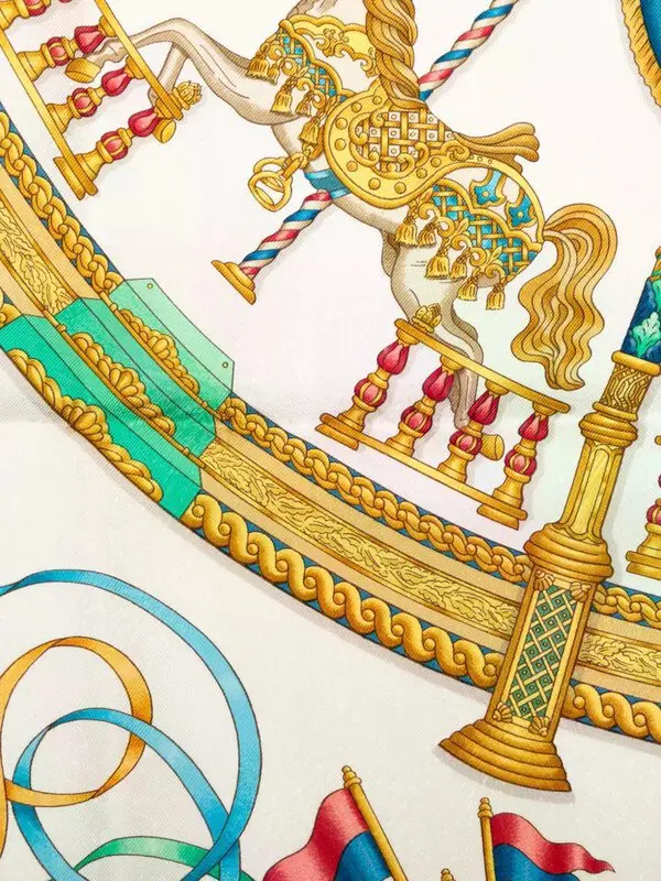 Hermès 1980-2000 Luna Park Silk Scarf 90 Scarves