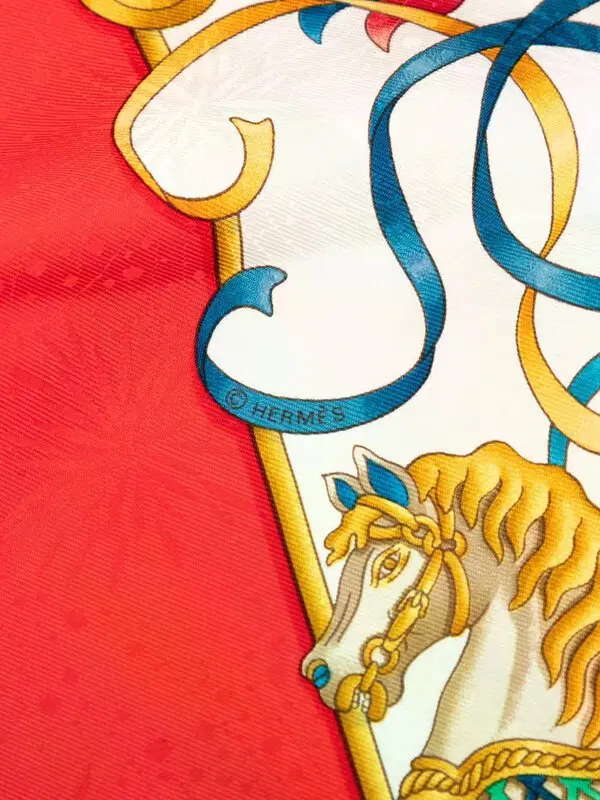 Hermès 1980-2000 Luna Park Silk Scarf 90 Scarves