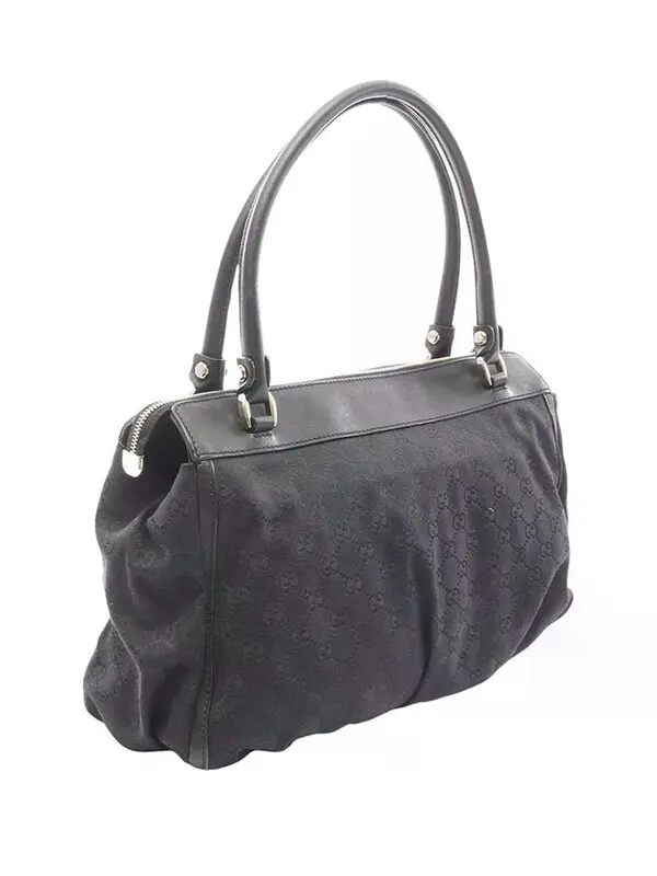 Gucci Gg Canvas Abbey D-ring Tote Bag - Black