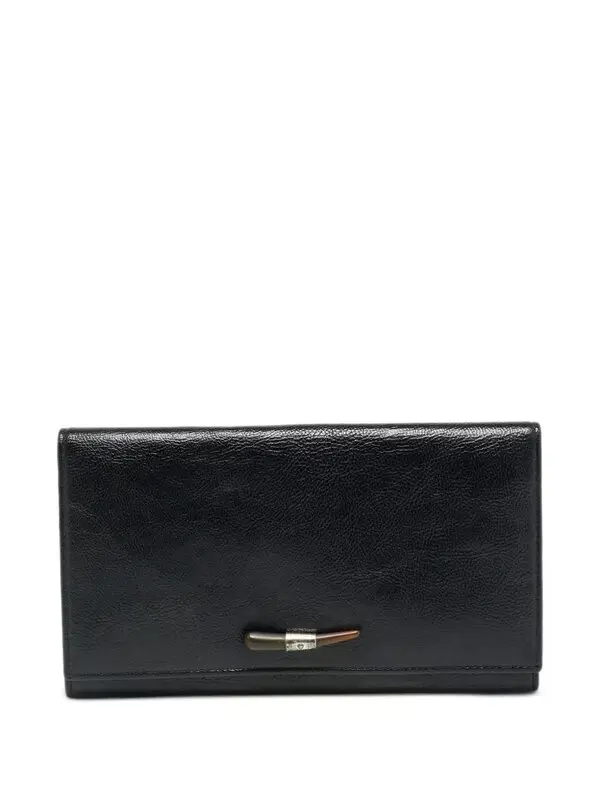 Saint Laurent Mombasa Leather Wallet - Black