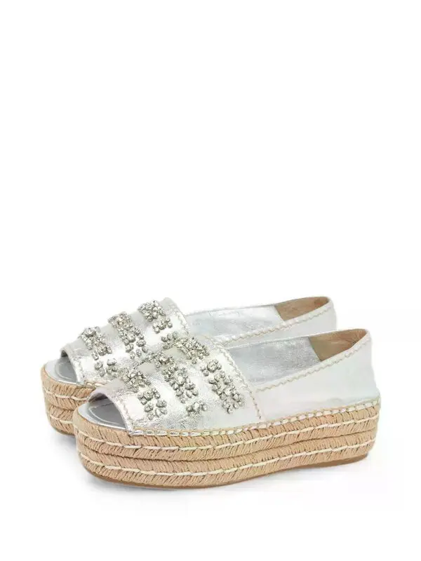 Prada Embellished Platform Espadrilles