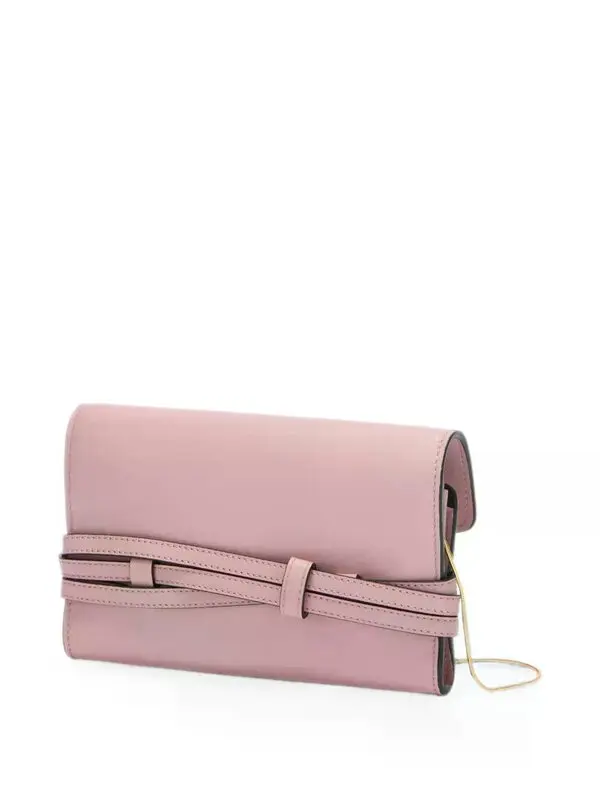 Moschino Buckled-detail Leather Wallet - Pink