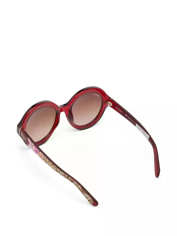 FERRAGAMO Round Frame Sunglasses - Red