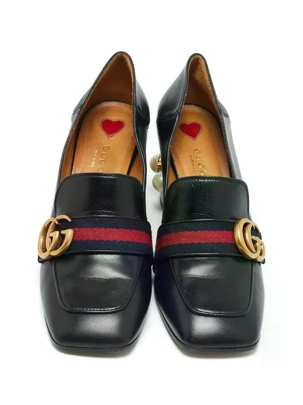 Gucci Peyton Web Stripe Pumps