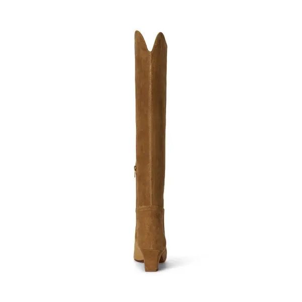 Ralph Lauren Suede Pointed-toe Tall Boot