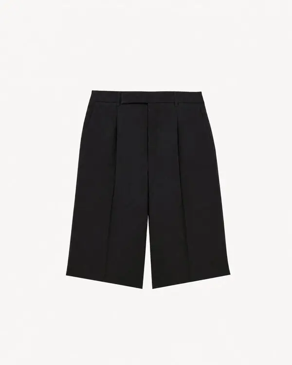 Saint Laurent Bermuda Shorts In Grain De Poudre