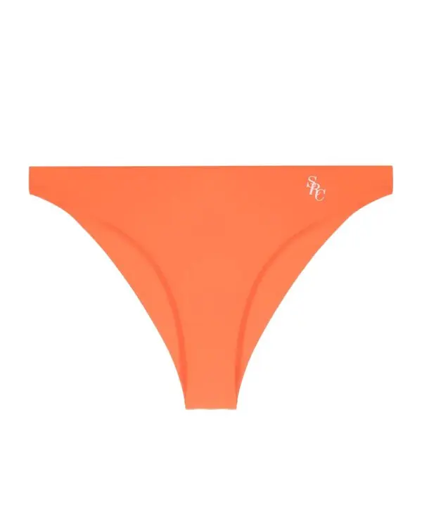 SPORTY  RICH Sporty Rich Logo Printed Bikini Brief - Orange