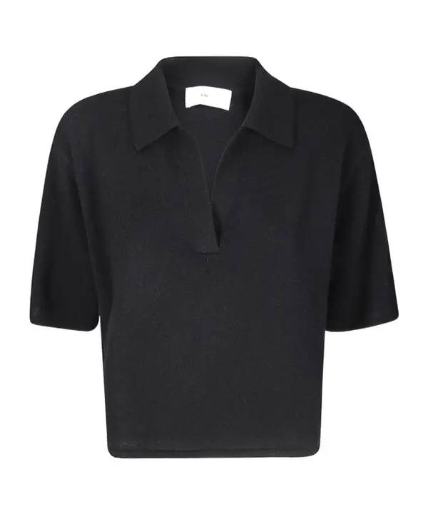 LISA YANG Short-sleeved Knitted T-shirt - Black