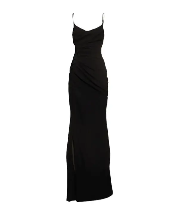 MUGLER Slit Detail Dress - Black