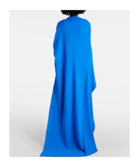 Oscar De La Renta Draped Silk-blend Georgette Gown