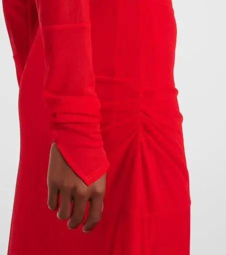 Proenza Schouler Sheer Crepe Jersey Gown - Red