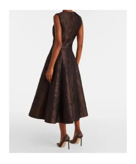 EMILIA WICKSTEAD Flared Embroidered Midi Dress