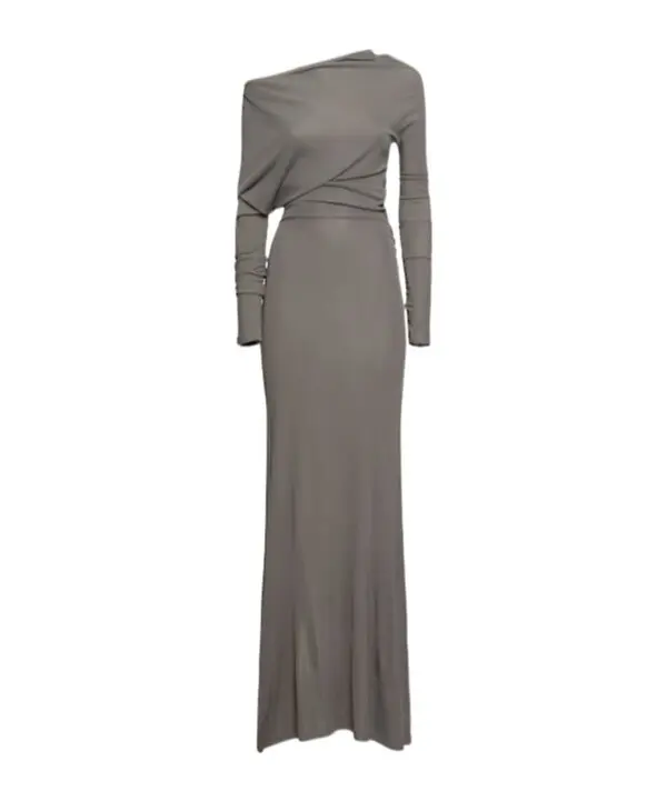AYA MUSE Knitted Long Dress - Gray