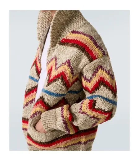Visvim Wool And Cashmere Jacquard Cardigan