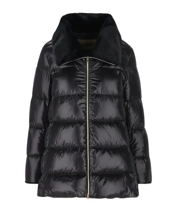Herno Padded Zip-up Down Jacket - Black