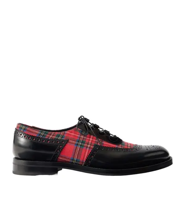 Church's Checked Twill And Leather Brogues
