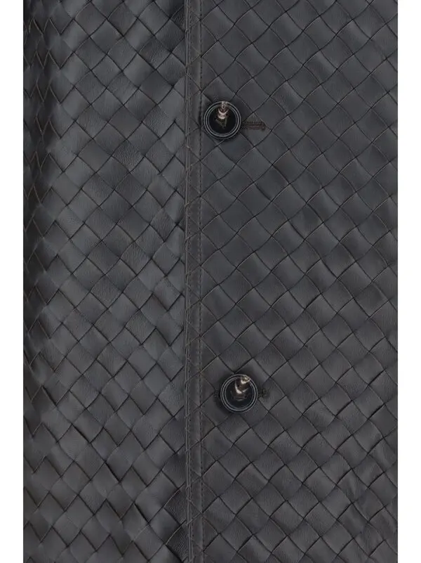 Bottega Veneta Intrecciato Leather Coat
