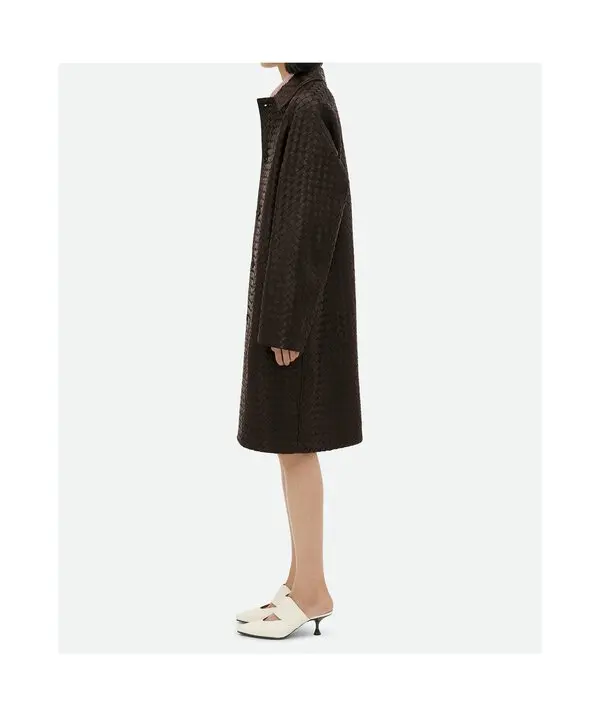 Bottega Veneta Intrecciato Leather Coat
