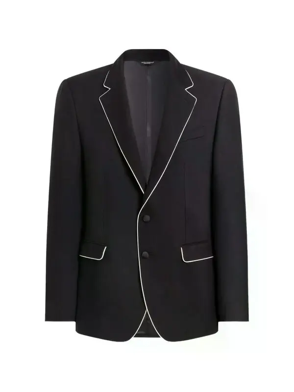 Dolce & Gabbana Martini Light Single-breasted Wool Twill Jacket - Blue