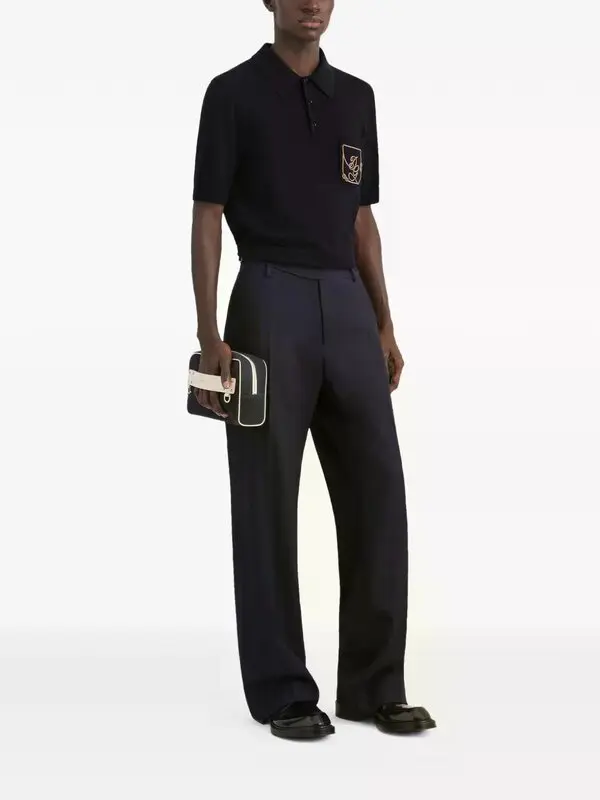 Dolce & Gabbana Virgin Wool Polo Shirt With Logo