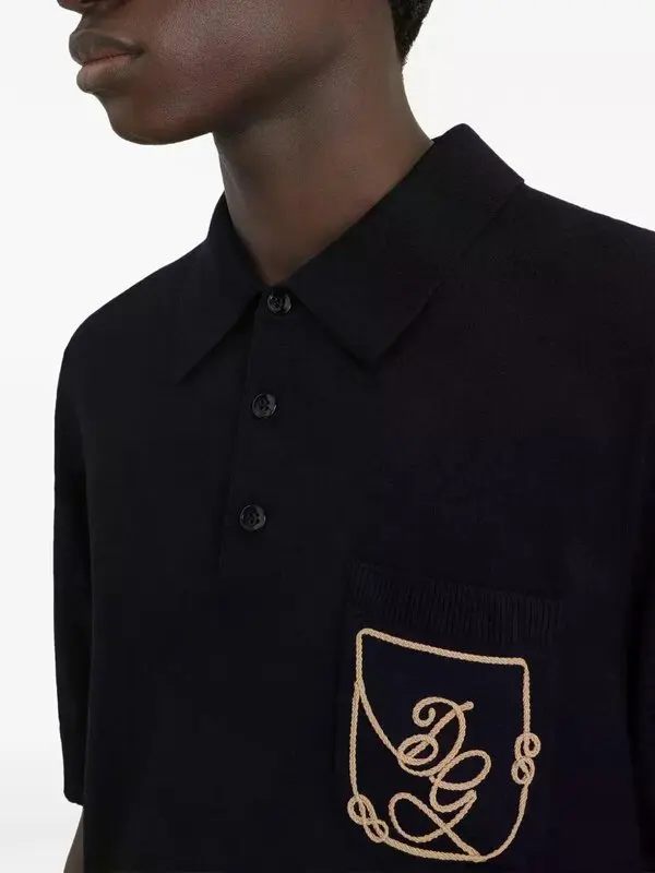 Dolce & Gabbana Virgin Wool Polo Shirt With Logo