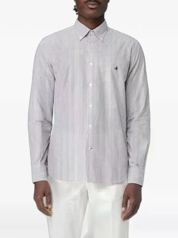 BROOKSFIELD Stripe-print Button-down Shirt