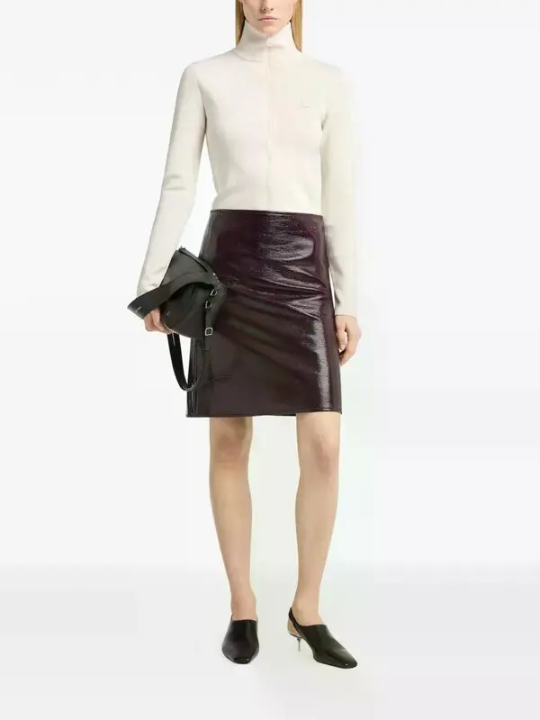 COURREGES Logo Embroidered Zipped Cardigan