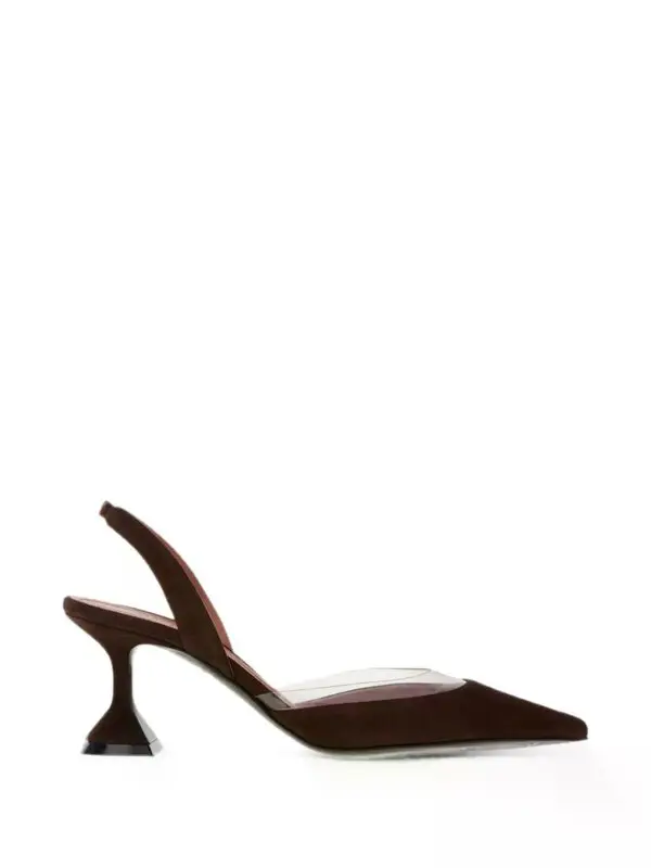 Amina Muaddi Lara Slingback Pumps - White