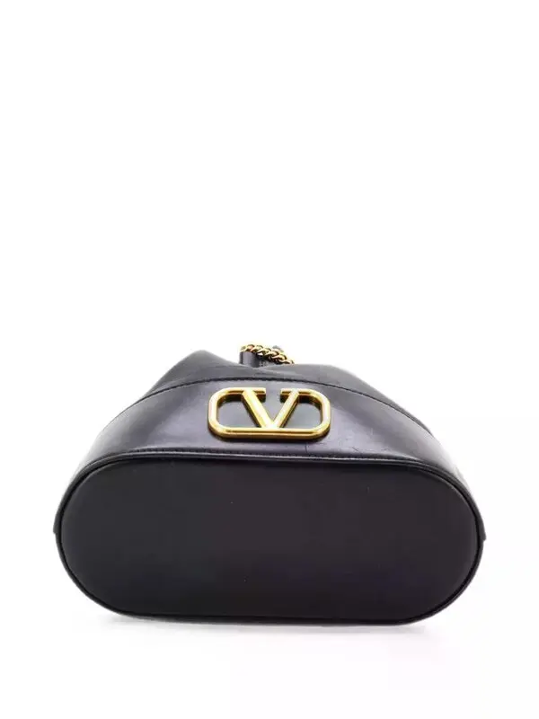 Valentino Garavani Vlogo Leather Bucket Bag
