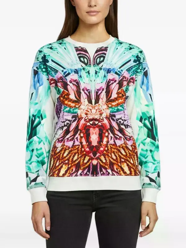 Just Cavalli Crystal Print Sweatshirt - Blue
