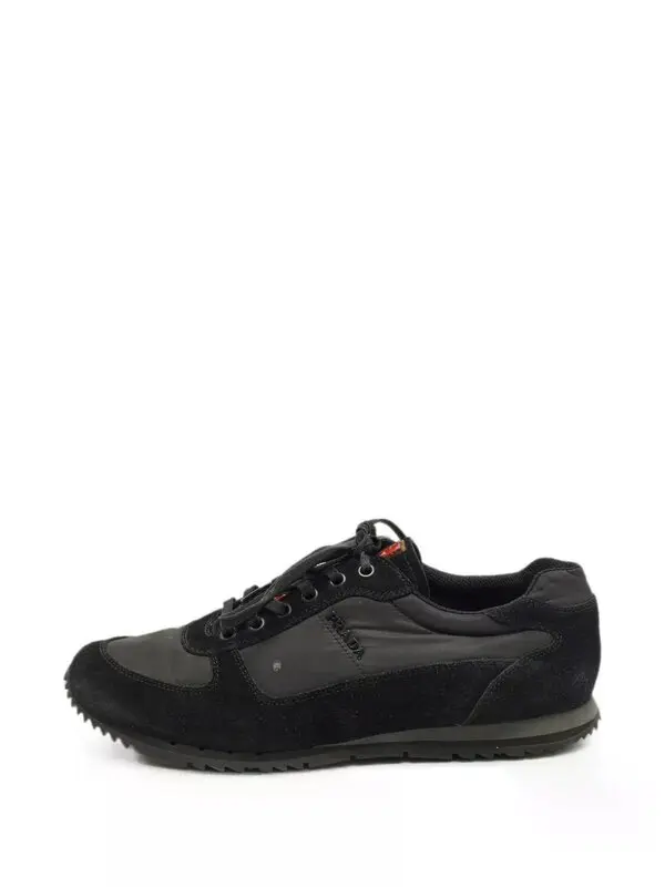 Prada Suede Panel Sneakers - Black
