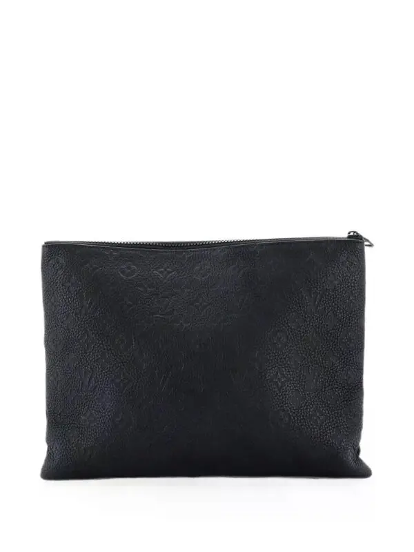 LOUIS VUITTON Monogram Taurillon Leather Pouch