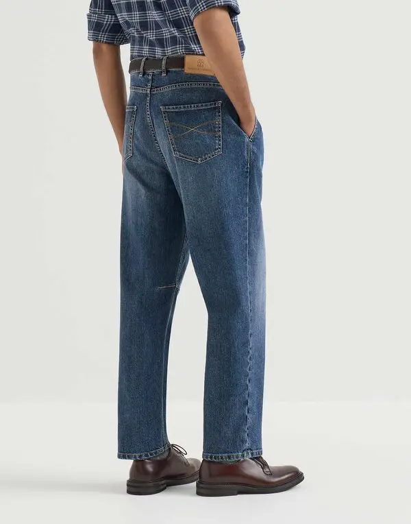 Brunello Cucinelli Iconic Fit Pleated Jeans - Medium Denim