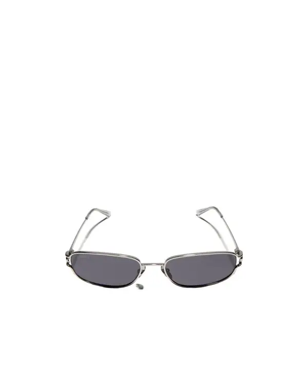 Gucci Rectangular Frame Sunglasses With Interlocking G Detail - Silver