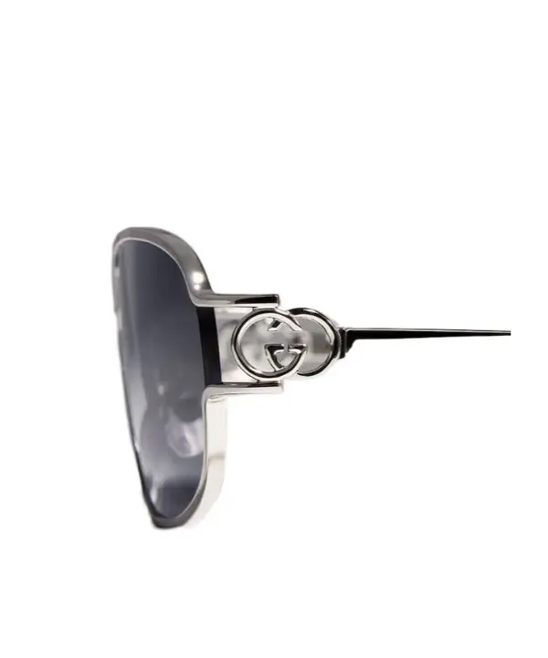 Gucci Rectangular Frame Sunglasses With Interlocking G Detail