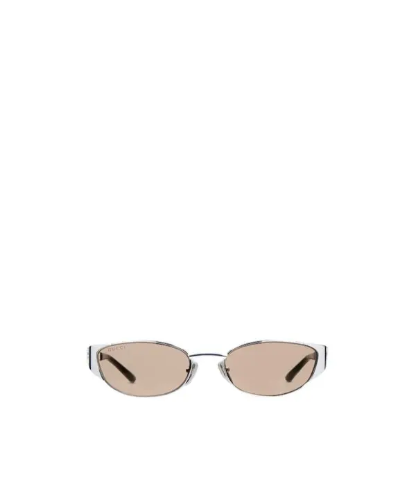 Gucci Oval Frame Sunglasses - Silver