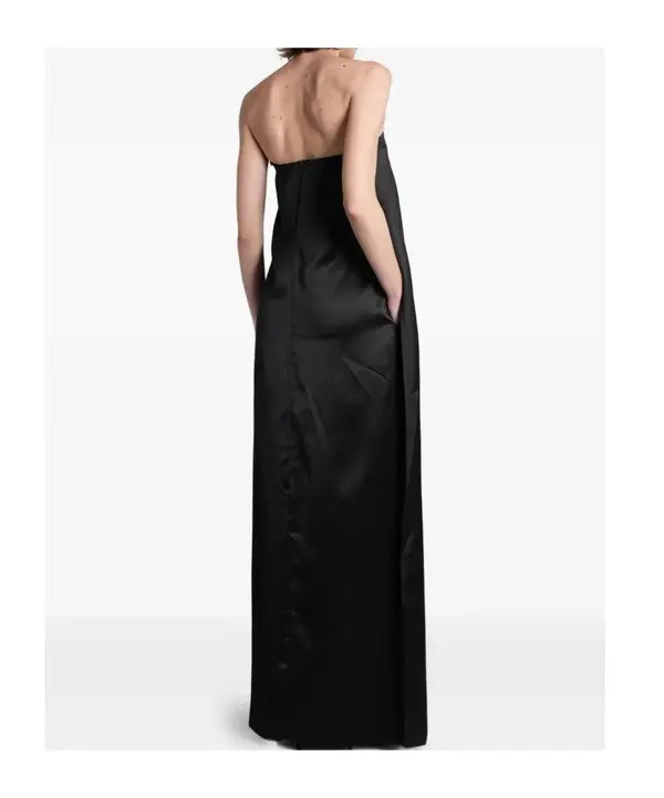 DARKPARK Strapless Maxi Dress With Pleated Details