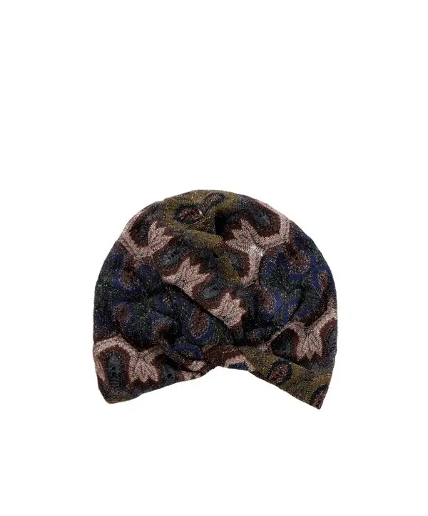 Missoni Metallic Crochet-knit Turban - Black