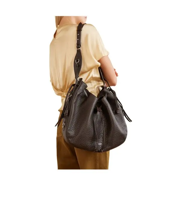 Isabel Marant Étoile Tassel Textured Leather Shoulder Bag